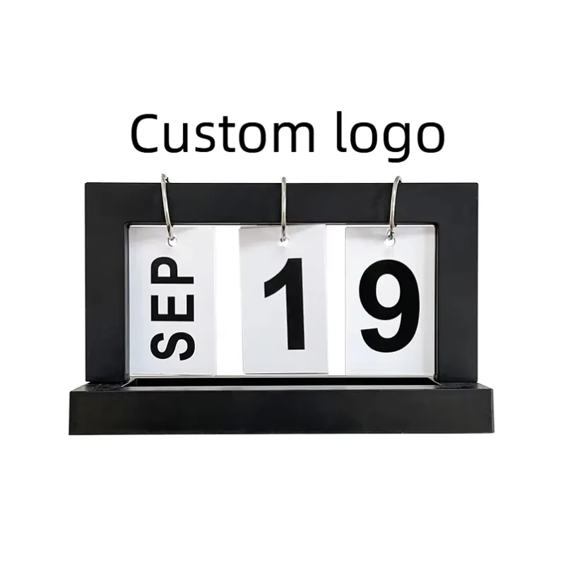 Eco Timber Multi-Face Calendar | Evergreen Desk Timepiece Station ...